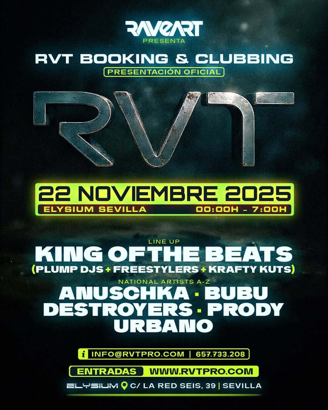 Elysium Sevilla y RAVEART estrenan RVT: 100%breakbeat - WikiEDM